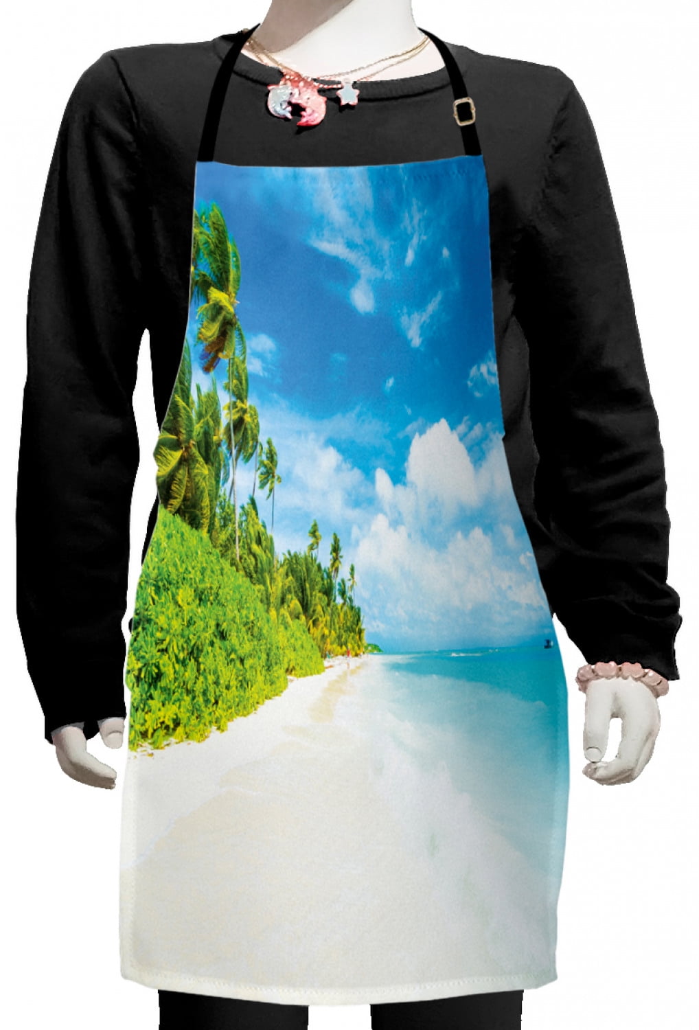 Ocean Kids Apron, Image of Tropical Beach Sea Sky Landscape with ...