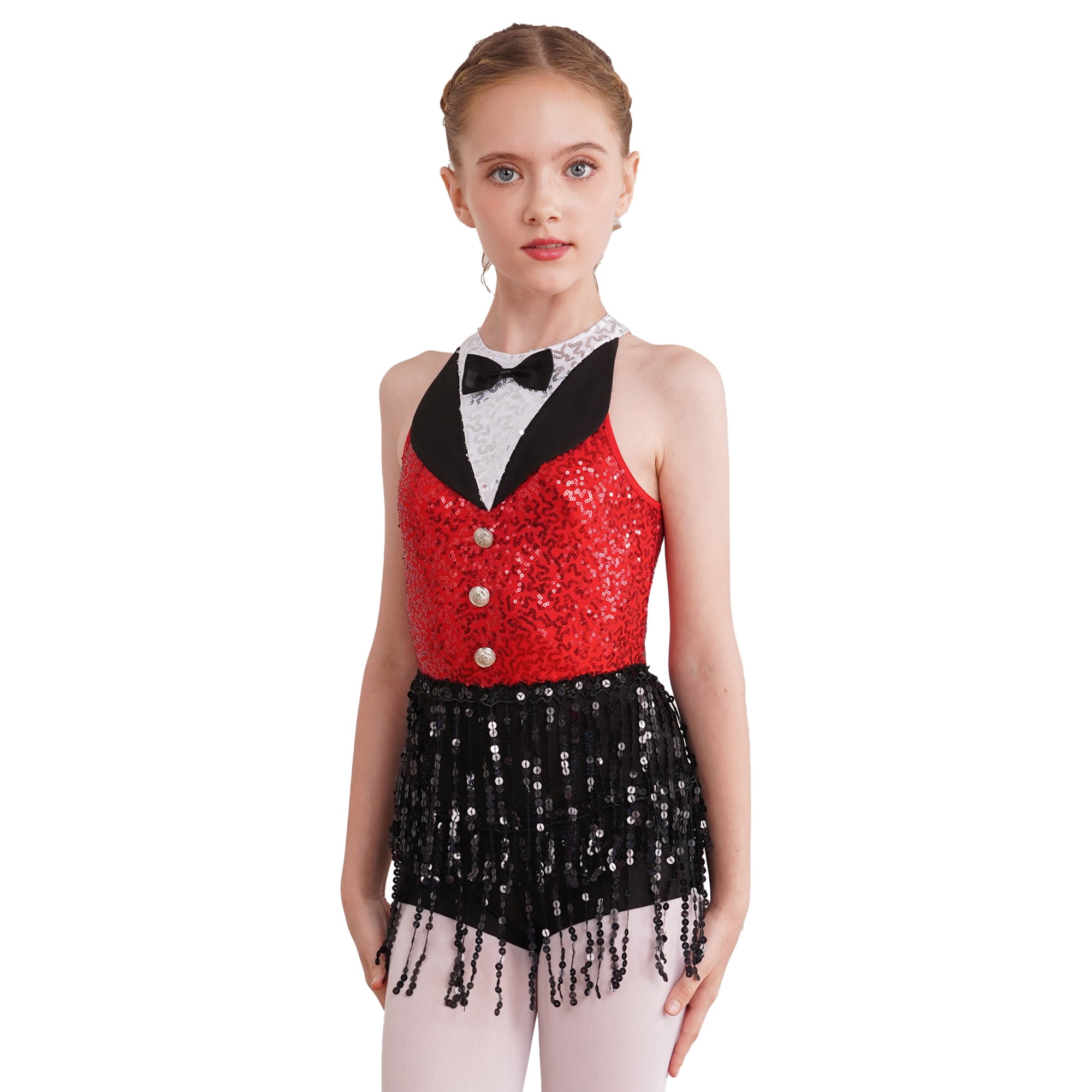 Click here for Kvysinly Kids Girls Latin Jazz Dance Costume Sleev... prices