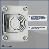 Five Oceans Rectangular Recessed Hatch, Boat Spring Loaded Pull Ring 3 ...