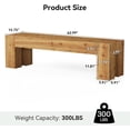 Solid Wood Dining Bench, Farmhouse Heavy Duty Kitchen Table Bench Seat ...
