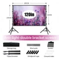 Portable 16:9 Projection Screen With Double Stands Sunlight Resistance ...
