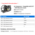 Air Compressor - Compatible with 2017 - 2020 Maserati Levante 2018 2019 ...