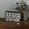 Box Sign- For School Teacher- "I Will Not Yell in Class" - Walmart.com