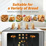 WHALL® Electric Touchscreen Toaster - 4 Slice Stainless Steel Toaster ...