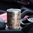 30oz Brown Monster Cartoon Trucks Unicorn Pattern Tumblers Stainless ...