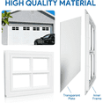 Maeklon 4 Pack 21"×14" Garage Door Windows, Replacement Vinyl Windows ...