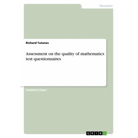 Assessment on the quality of mathematics test questionnaires | Walmart ...