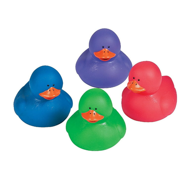Colorful Rubber Ducks In Water