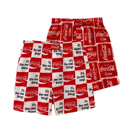 Coca-Cola Men's Boxer Shorts Fun Print Briefs 2 Pack Loungewear ...