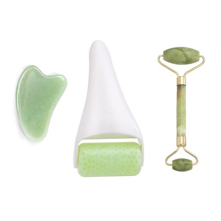 Roller Gua sha Skin Scraper Stone Facial Set Facial Skin Care -aging ...