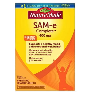 Nature Made SAM-e Complete Tablets, 400 mg, Mood & Joint Health, Detox ...