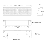 Imperial Metal Decorative Baseboard Register 18 Inch White Adjustable ...