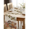 Burlap Table Runner 70 Inches Long, Cute Hedgehog Fall Mushroom on ...