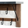 Alaterre Millwork 40" Wood and Zinc Metal Bench with Open Coat Hook ...