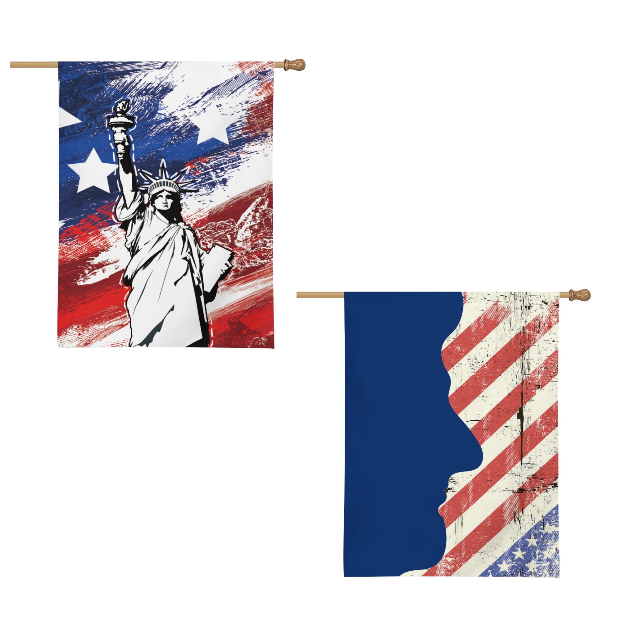 Vodetik Store Garden Flags Double Sided Independence Day American ...