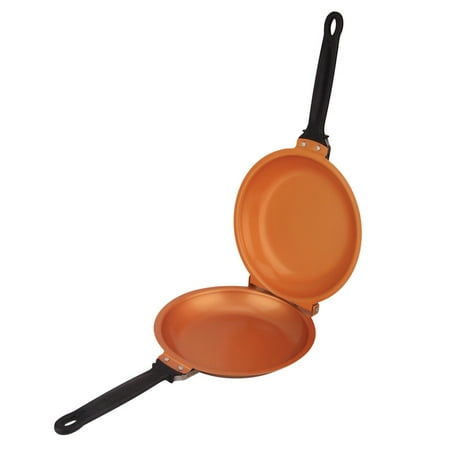 Pancake Flip Pan - Double Sided Non-Stick Cerami-Tech Copper Pan ...