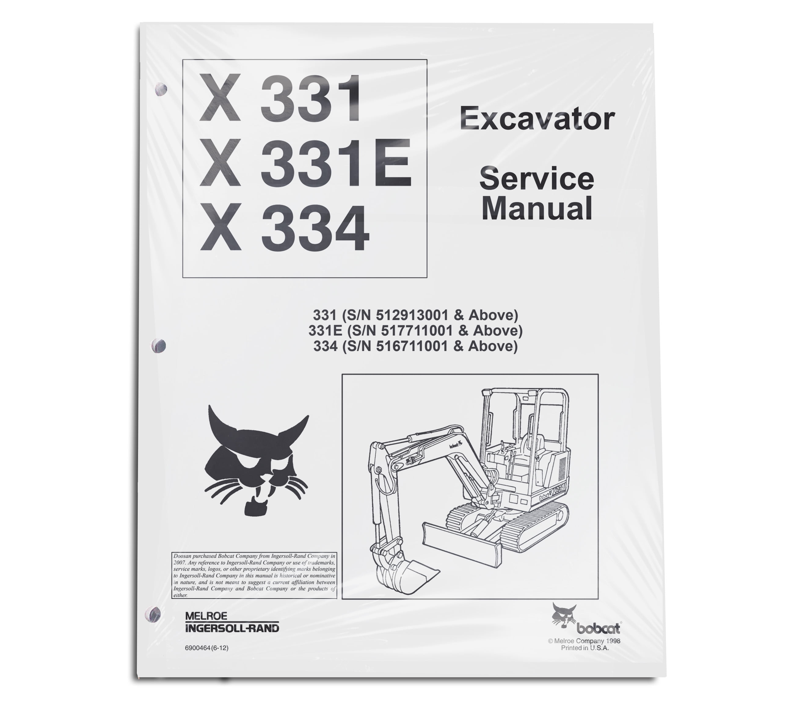 Bobcat 331 Excavator Manual