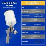 GUN, FINEX, FX3000, HVLP 1.8 - Walmart.com