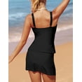 Jusfitsu Womens Tankini Set Tummy Control Swimsuits For Women Two