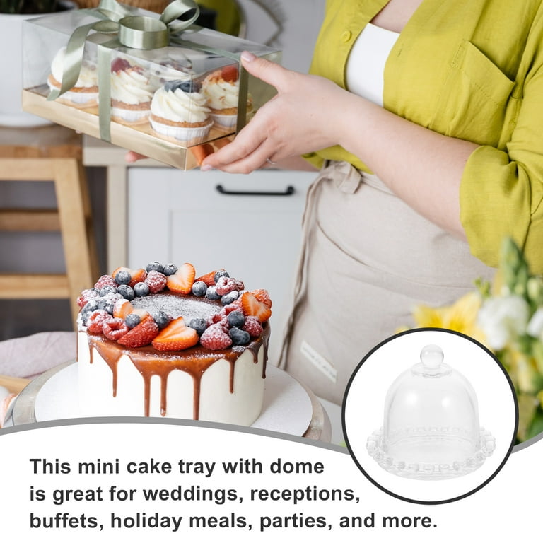 Small Cake Plate With Dome Eleanor Cake Stand And Dome In Clear, Small
