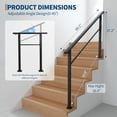 2-Pack 5-Step Indoor/Outdoor Handrail Kit - Black Aluminum Stair ...