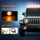 Nilight Led Light Bar 2PCS 4.5" 27W Amber LED Light Pods Round Spot ...