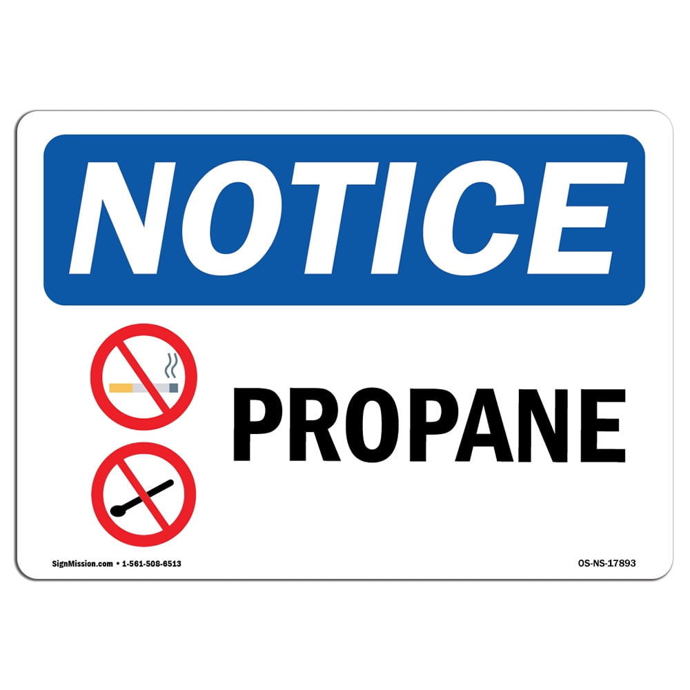 OSHA Notice Signs - Propane Sign With Symbol | Decal | Protect Your ...