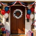 Dxssxc Independence Day Wreath for Front Door Artificial Green Leaves ...