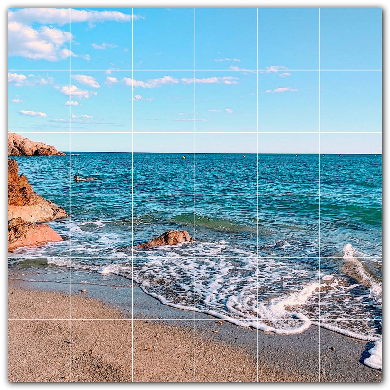 Picture-Tiles.com: Beach Ceramic Tile Wall Mural WAL500054-66XL. 72"W x ...