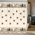 Sonernt Rustic Country Shower Curtain, Primitive Barn Star Relax Bath ...