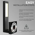 LEEKI Modern L-Shaped Outdoor Light Fixture - 14W 3000K - Anti Rust for ...