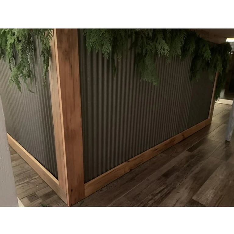 Corrugated Metal Wainscoting Exterior