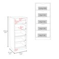 HMYG Tall Narrow Dresser,Pull Out System,Five Drawers,Natural Oak ...