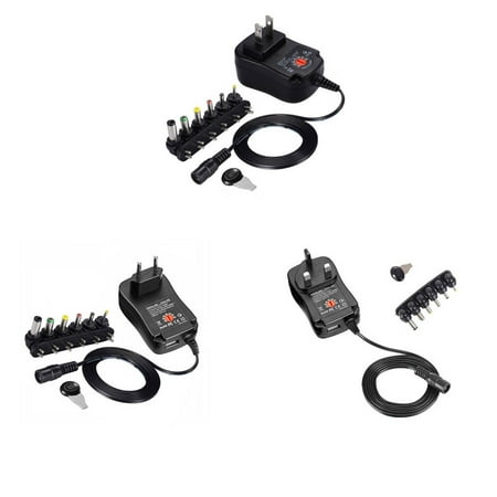 AC100V-240V To DC 3V-12V Adjustable Power Adaptor Supply 12W 1.2A 6pcs ...