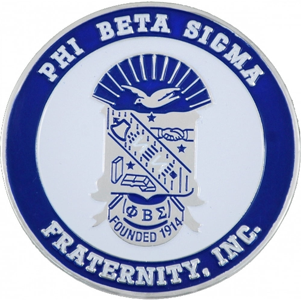 Phi Beta Sigma 3D Shield Round Car Badge Emblem [Silver - 2.75 ...