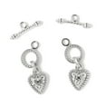DIY Rope & Heart Silver Toggle Clasps, 2 Piece - Walmart.com