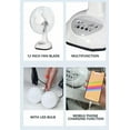 New Rechargeable Fan With solar panel, USB port,LED light and 2 Free ...