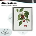 Latin Study of Cherry Plant Gray Framed Floater Canvas Wall Art, design ...