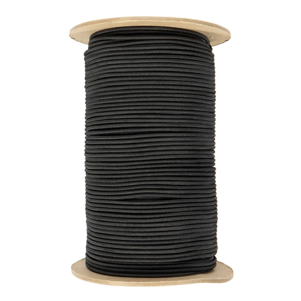 1/8''-3mm Black Polyester Shock Cord - Spool (500') - Walmart.com ...