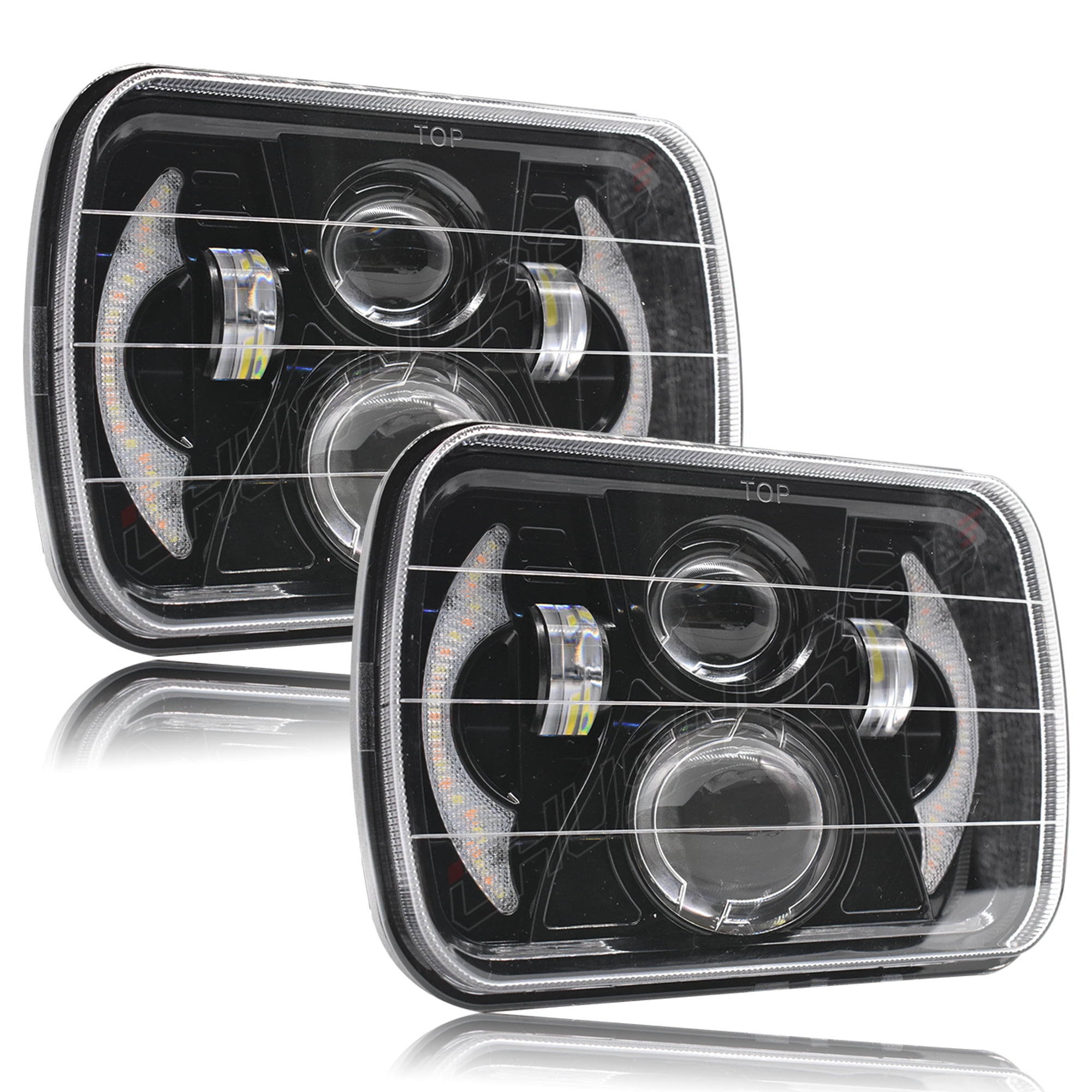 45W 5x7 7x6 Inch LED DRL Beam Headlight Square Headlamp For Chevrolet ...