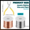 3 Rolls Wire for Jewelry Making and Pliers Silver Craft Tarnish ...