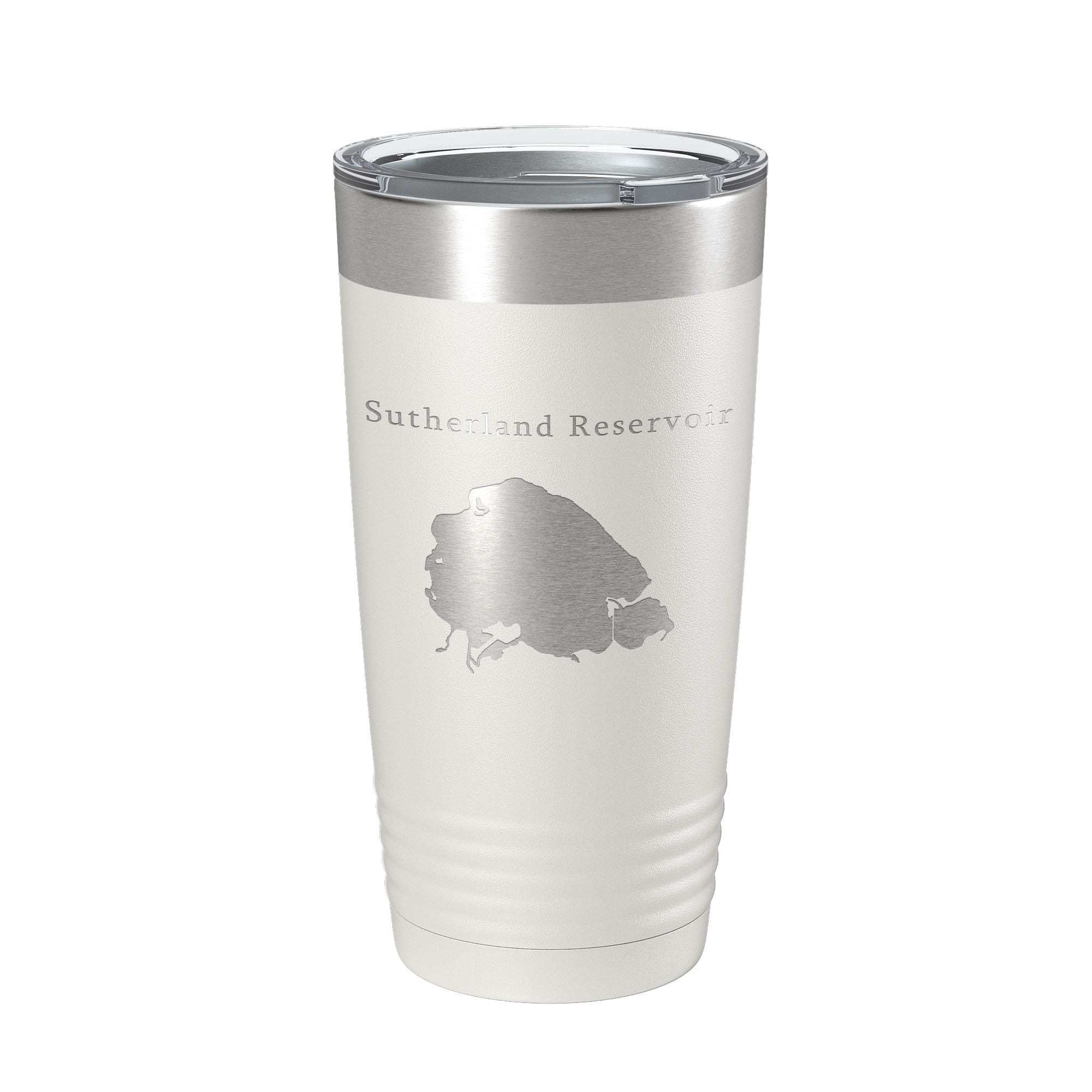 Sutherland Reservoir Tumbler Lake Map Travel Mug Insulated Laser ...