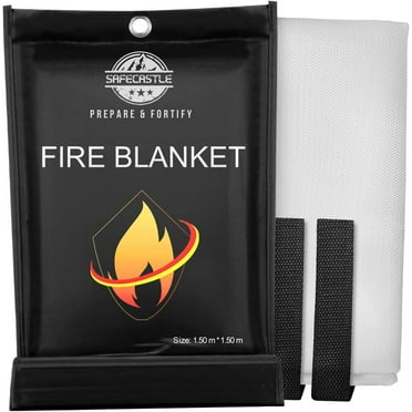 2 Pack 47"x47" Fire Blanket, Large Fire Cloth, Survival Blanket Must ...