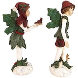Design Toscano Santa s Victorian Holly Christmas Elves Statue Set of ...