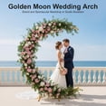 7FT Crescent Moon Arch Backdrop Stand, Gold Metal Crescent Moon Wedding ...
