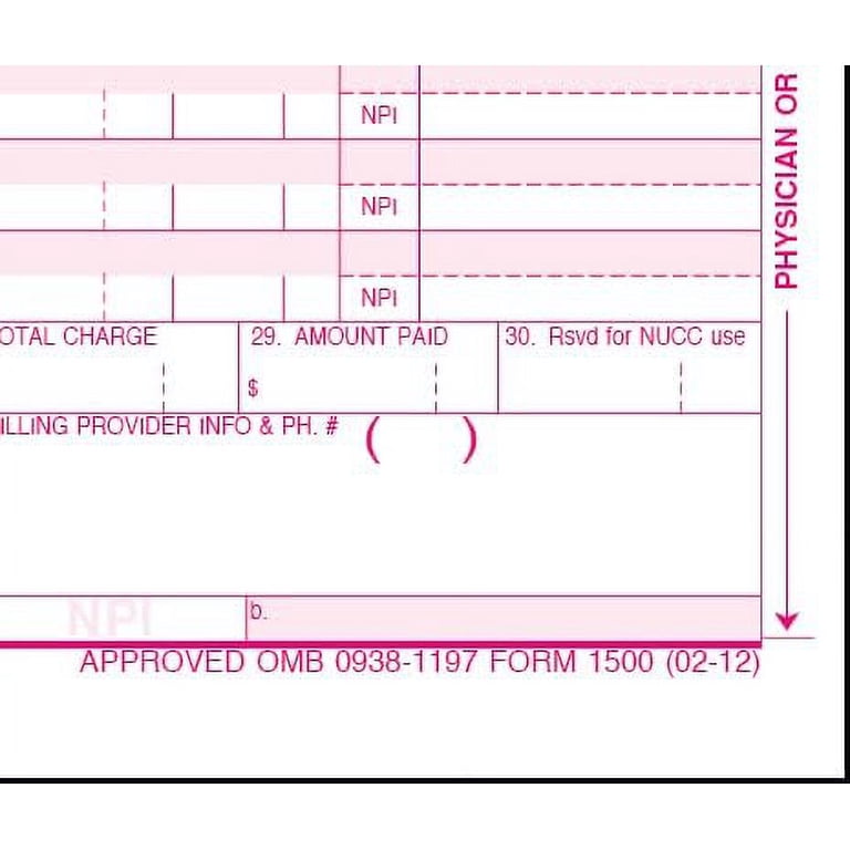 HCFA Forms 02/12 CMS 1500 Claim Forms - 2,500 Sheets, Version 02/12 ...