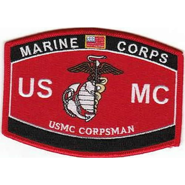 USMC MARINE CORPS CORPSMAN LINE DOC SEMPER FIDELIS MOS PATCH CADUCEUS ...