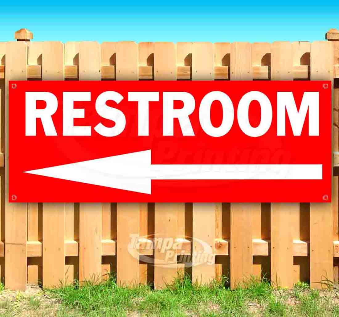 Restroom 13 oz Vinyl Banner With Metal Grommets - Walmart.com