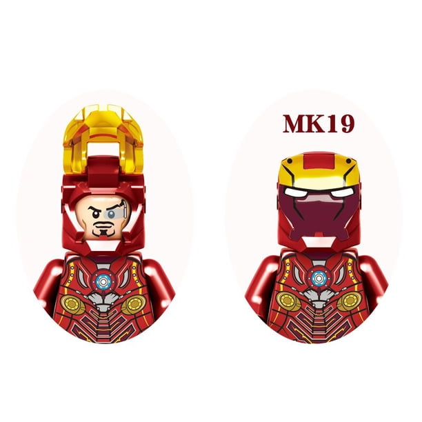Hasbro Marvel Building Blocks, Iron Man, Tony Stark, Mini figuras ...