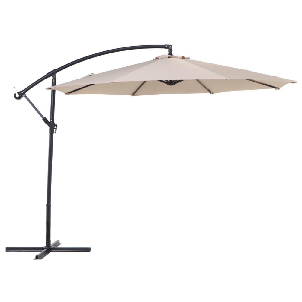 12 FT Outdoor Fabric Patio Umbrella without stand, Curvy Round Umbrella ...